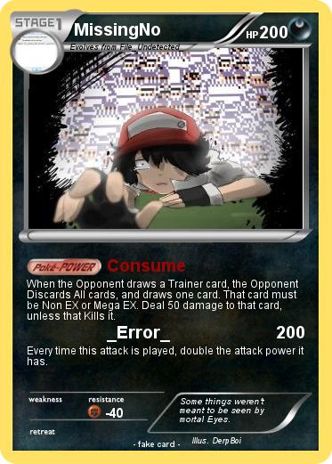 Pokémon MissingNo 1559 1559 - Consume - My Pokemon Card