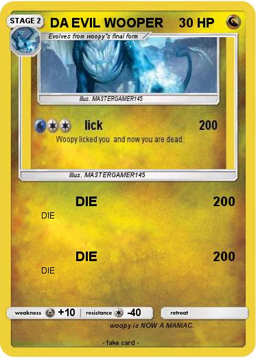 Pokémon DA EVIL WOOPER - DIE - My Pokemon Card