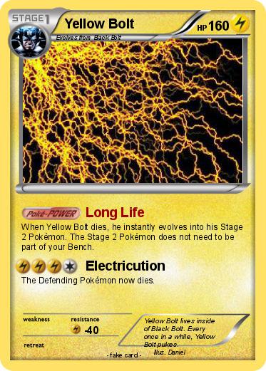 Pokémon Yellow Bolt - Long Life - My Pokemon Card