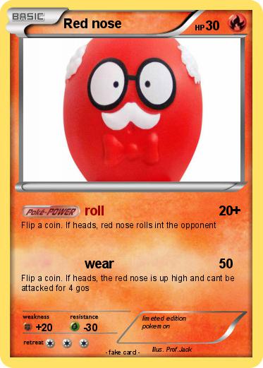 Pokémon Red nose 6 6 - roll - My Pokemon Card