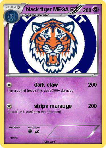 Pokémon black tiger MEGA EX - dark claw - My Pokemon Card