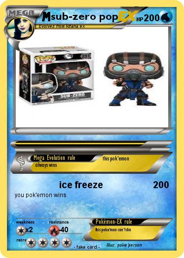 Pokémon sub zero pop - ice freeze - My Pokemon Card