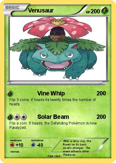 Pokémon Venusaur 589 589 - Vine Whip - My Pokemon Card