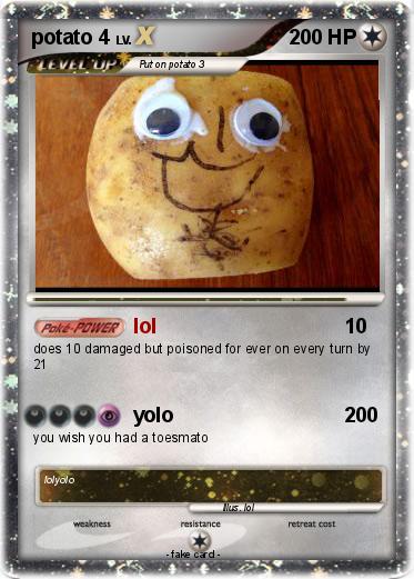 Pokémon potato 4 1 1 - lol - My Pokemon Card