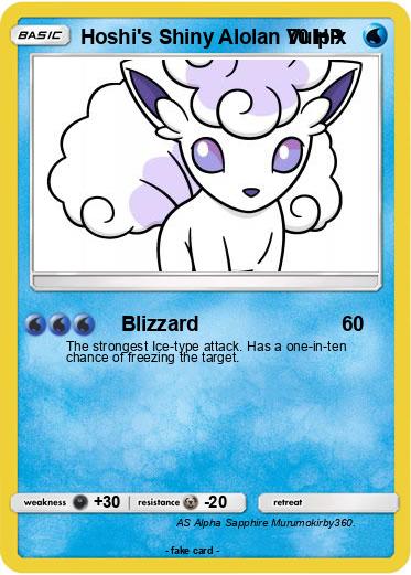 Pokémon Hoshi s Shiny Alolan Vulpix - Blizzard - My Pokemon Card