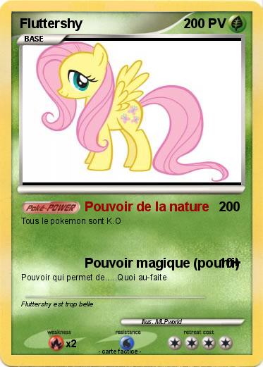 Pokémon Fluttershy 122 122 - Pouvoir de la nature - Ma carte Pokémon