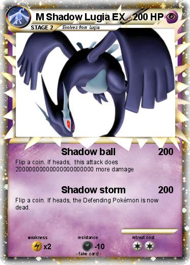 Pokémon M Shadow Lugia EX 4 4 - Shadow ball - My Pokemon Card
