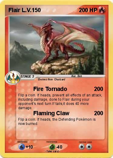 Pokémon Flair L V 150 150 - Fire Tornado - My Pokemon Card
