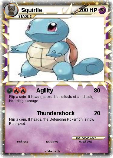 Pokémon Squirtle 687 687 - Agility - My Pokemon Card