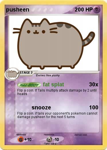 Pokémon pusheen 415 415 - fat splat - My Pokemon Card