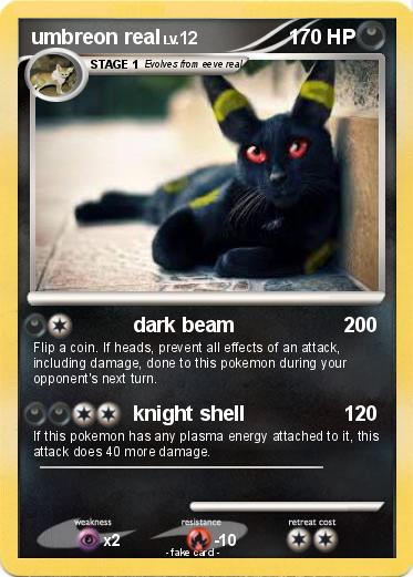 Pokémon umbreon real - dark beam - My Pokemon Card