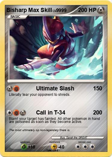 Pokémon Bisharp Max Skill - Ultimate Slash - My Pokemon Card