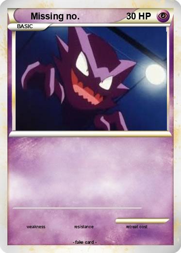 Pokémon Missing no 204 204 - My Pokemon Card