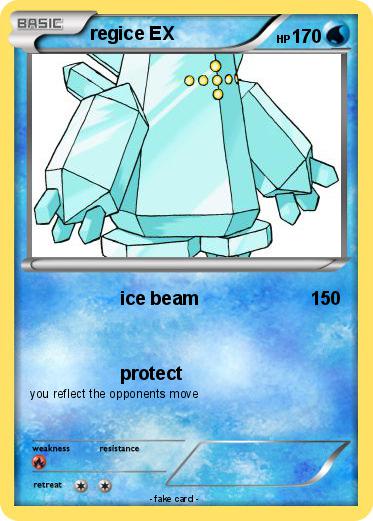 Pokémon regice EX 30 30 - ice beam - My Pokemon Card
