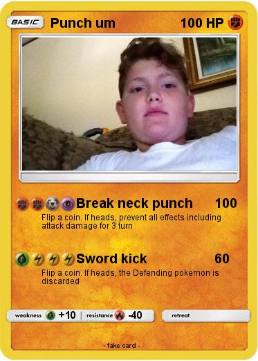 Pokémon Punch um - Break neck punch - My Pokemon Card