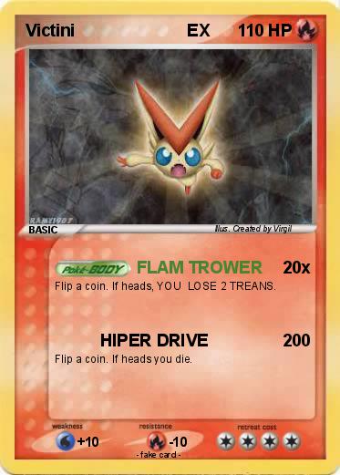 Pokémon Victini EX 166 166 - FLAM TROWER - My Pokemon Card