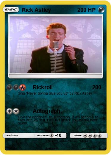 Pokémon Rick Astley 755 755 - Rickroll - My Pokemon Card