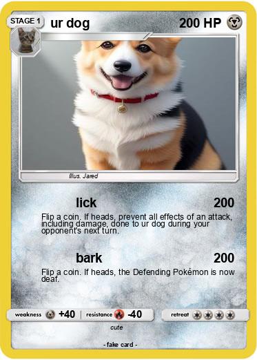 Pokémon ur dog - lick - My Pokemon Card
