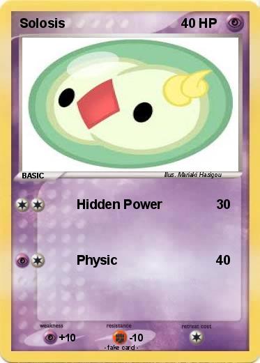 Pokémon Solosis 32 32 - Hidden Power - My Pokemon Card