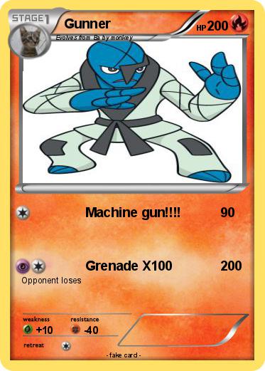 Pokémon Gunner 100 100 - Machine gun!!!! - My Pokemon Card