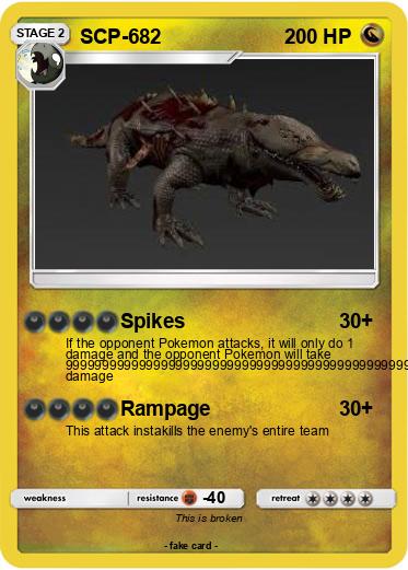 Pokémon SCP 682 96 96 - Spikes - My Pokemon Card
