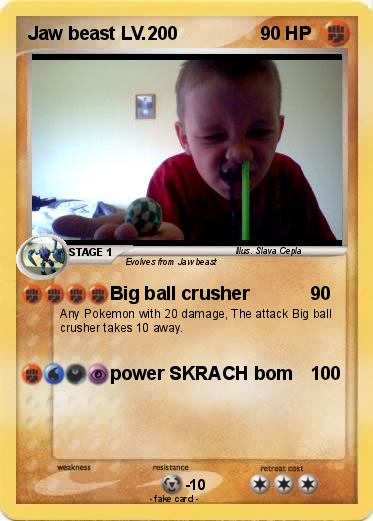 Pokémon Jaw beast LV 200 1 1 - Big ball crusher - My Pokemon Card