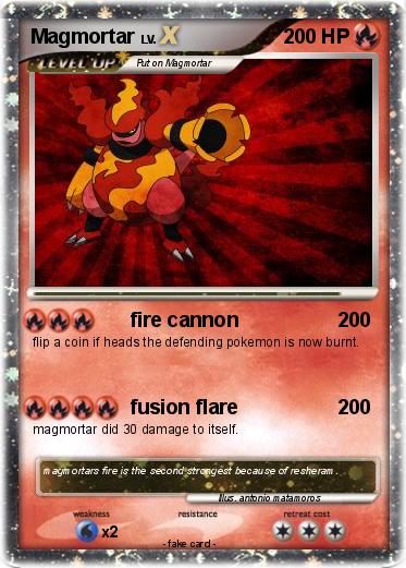 Pokémon Magmortar 138 138 - fire cannon - My Pokemon Card