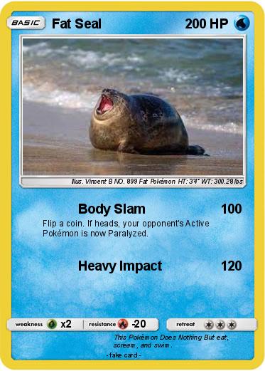 Pokémon Fat Seal 6 6 - Body Slam - My Pokemon Card
