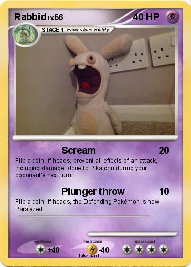 Pokémon Rabbid 86 86 - Scream - My Pokemon Card