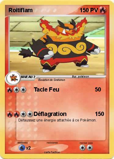 Pokémon Roitiflam 259 259 - Tacle Feu - Ma carte Pokémon