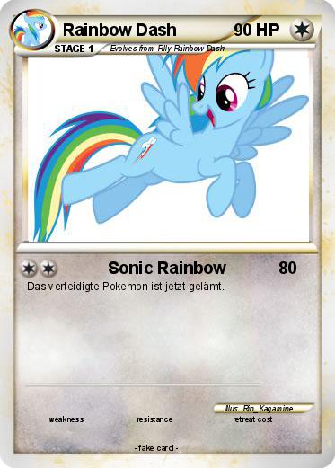 Pokémon Rainbow Dash 757 757 - Sonic Rainbow - My Pokemon Card