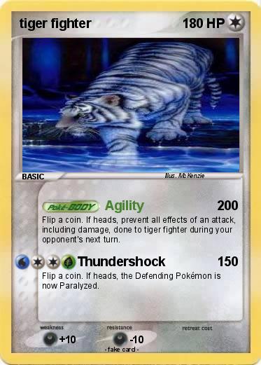 Pokémon tiger fighter - Agility - My Pokemon Card