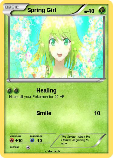 Pokémon Spring Girl - Healing - My Pokemon Card