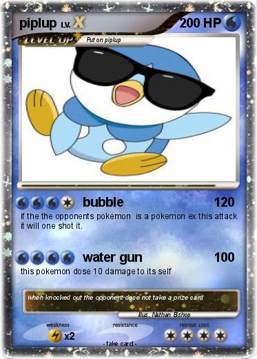 Pokémon piplup 853 853 - bubble - My Pokemon Card