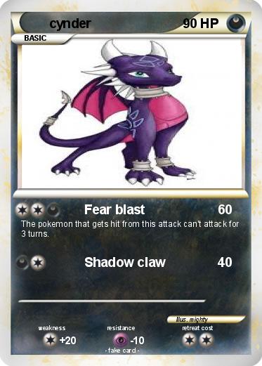 Pokémon cynder 56 56 - Fear blast - My Pokemon Card