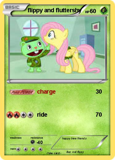Pokémon flippy and fluttershy - charge - My Pokemon Card