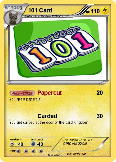 Pokémon 101 Card - Papercut - My Pokemon Card