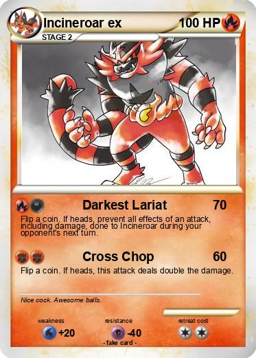 Pokémon Incineroar ex 4 4 - Darkest Lariat - My Pokemon Card