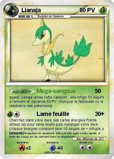 Pokémon Lianaja 46 46 - Mega-sangsue - Ma carte Pokémon