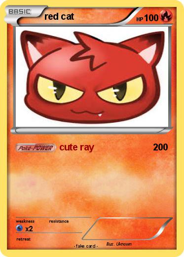 Pokémon red cat 3 3 - cute ray - My Pokemon Card