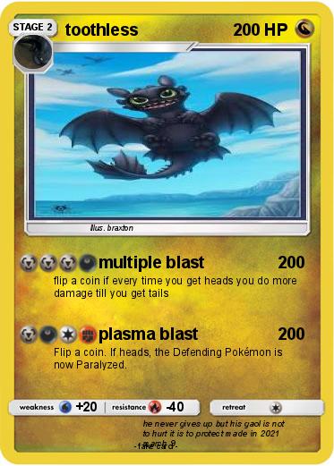 Pokémon toothless 734 734 - multiple blast - My Pokemon Card