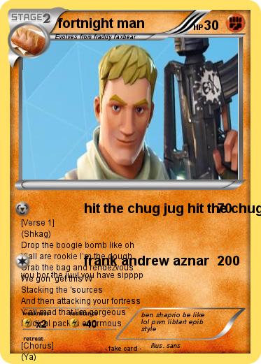 Pokémon fortnight man - hit the chug jug hit the chug jug hit it!! - My ...