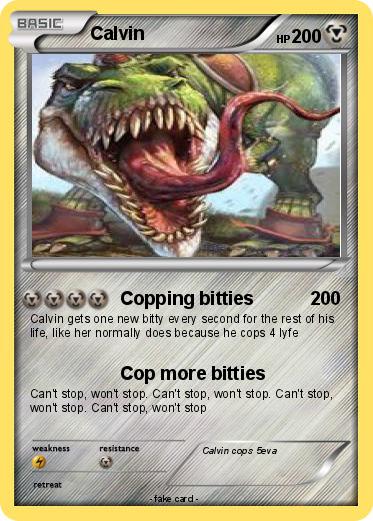 Pokémon Calvin 202 202 - Copping bitties - My Pokemon Card