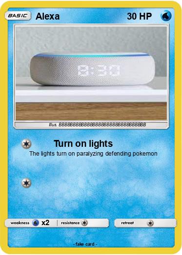 Pokémon Alexa 82 82 - Turn on lights - My Pokemon Card