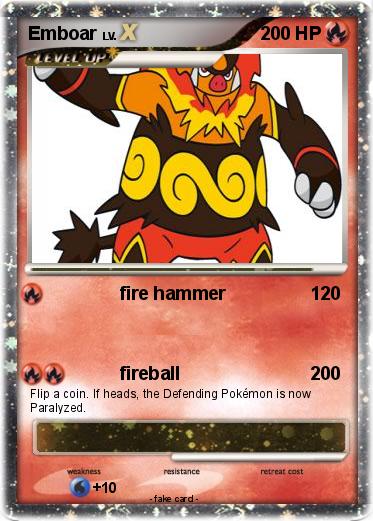 Pokémon Emboar 893 893 - fire hammer - My Pokemon Card