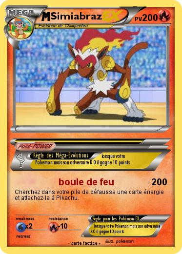 Pokémon Simiabraz 844 844 - boule de feu - Ma carte Pokémon