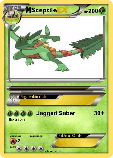 Pokémon Sceptile 576 576 - Jagged Saber - My Pokemon Card