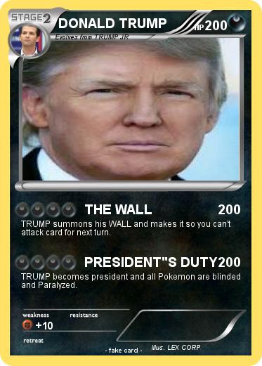 Pokémon DONALD TRUMP 4143 4143 - THE WALL - My Pokemon Card