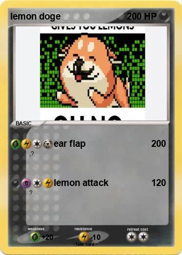 Pokémon lemon doge - ear flap - My Pokemon Card