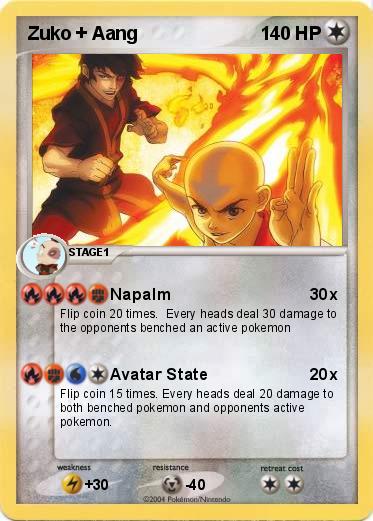 Pokémon Zuko Aang - Napalm - My Pokemon Card